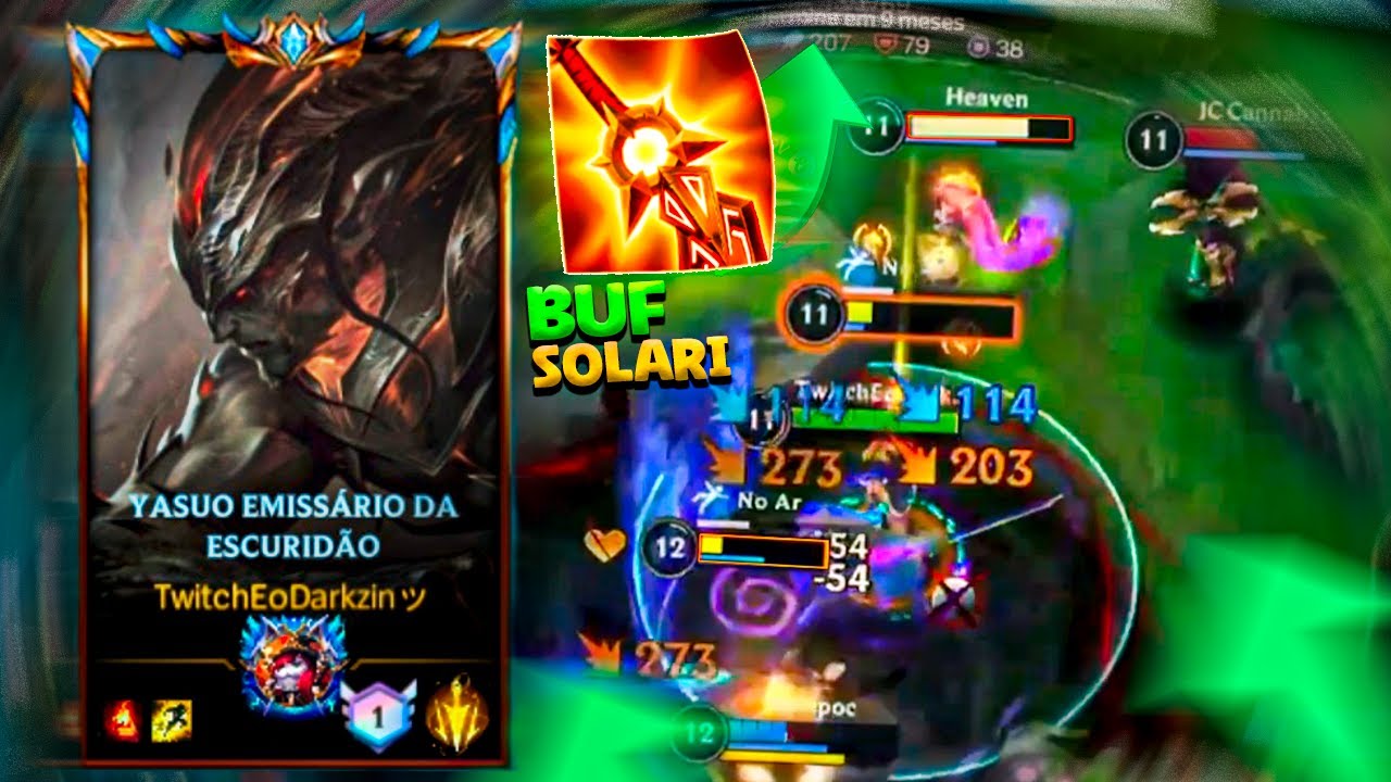SOLARI VOLTOU PRO META DEPOIS DESSE BUFF! TA UM ABSURDO! YASUO HIGH ELO ...