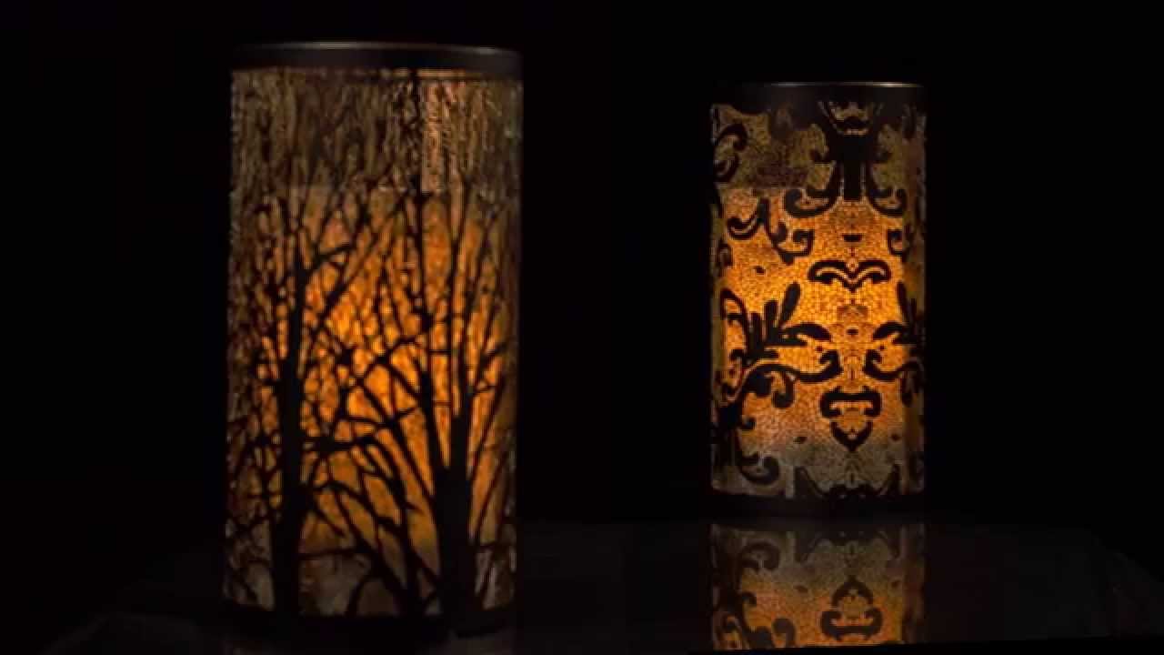 Tree Laser-Cut Metal Luminary with LED Candle by Candle Impressions ...