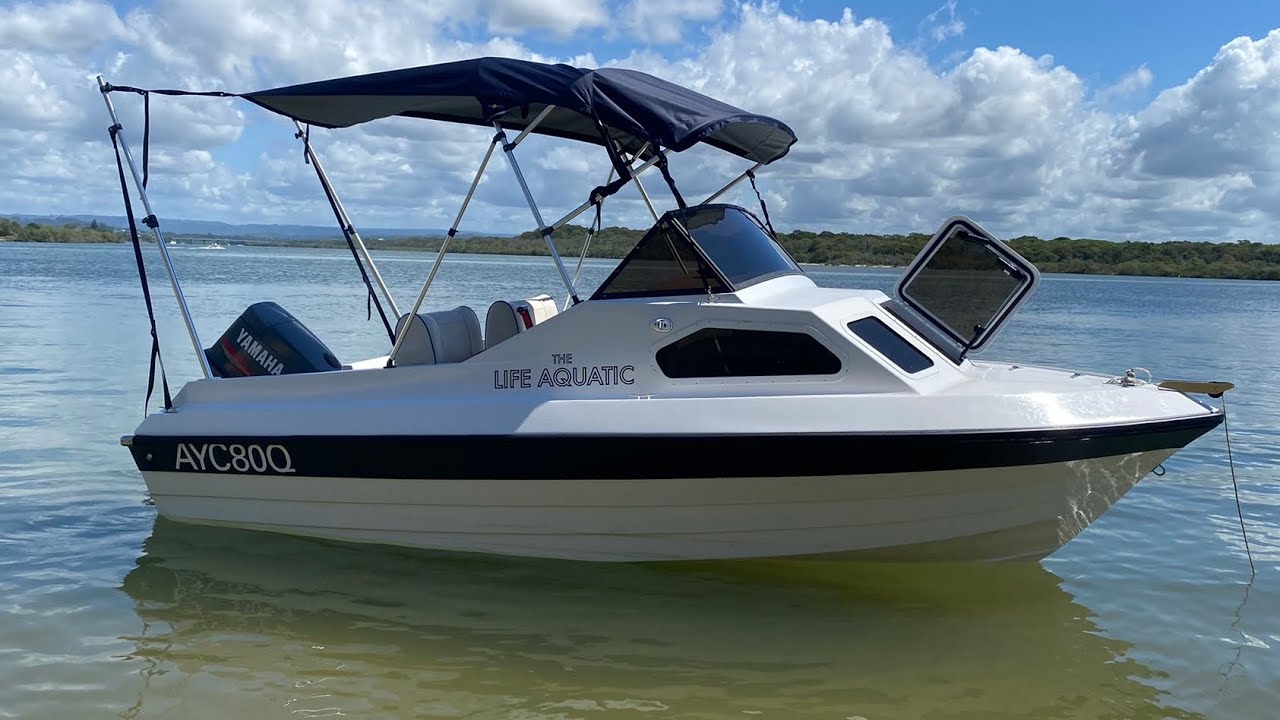 Boat Restoration Project - Stejcraft Half Cabin fibreglass - YouTube