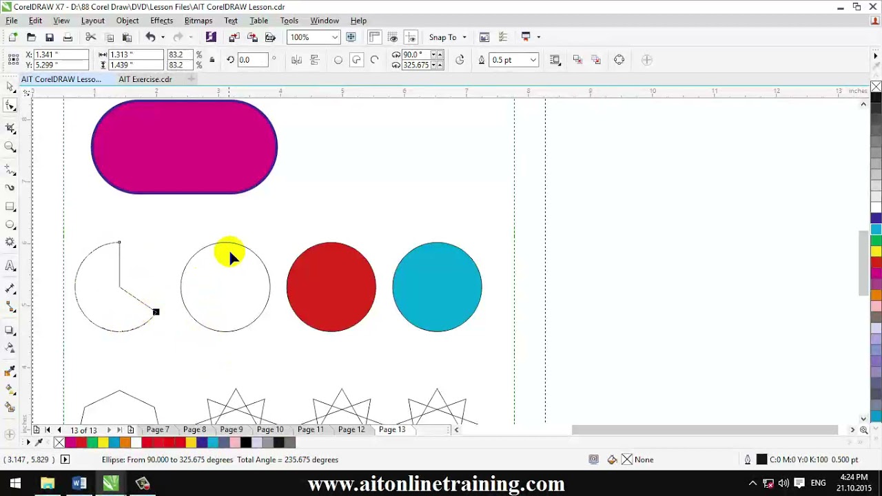 Shape Tool CorelDraw 17 Lesson-020 | CorelDraw Myanmar | Myanmar Corel ...