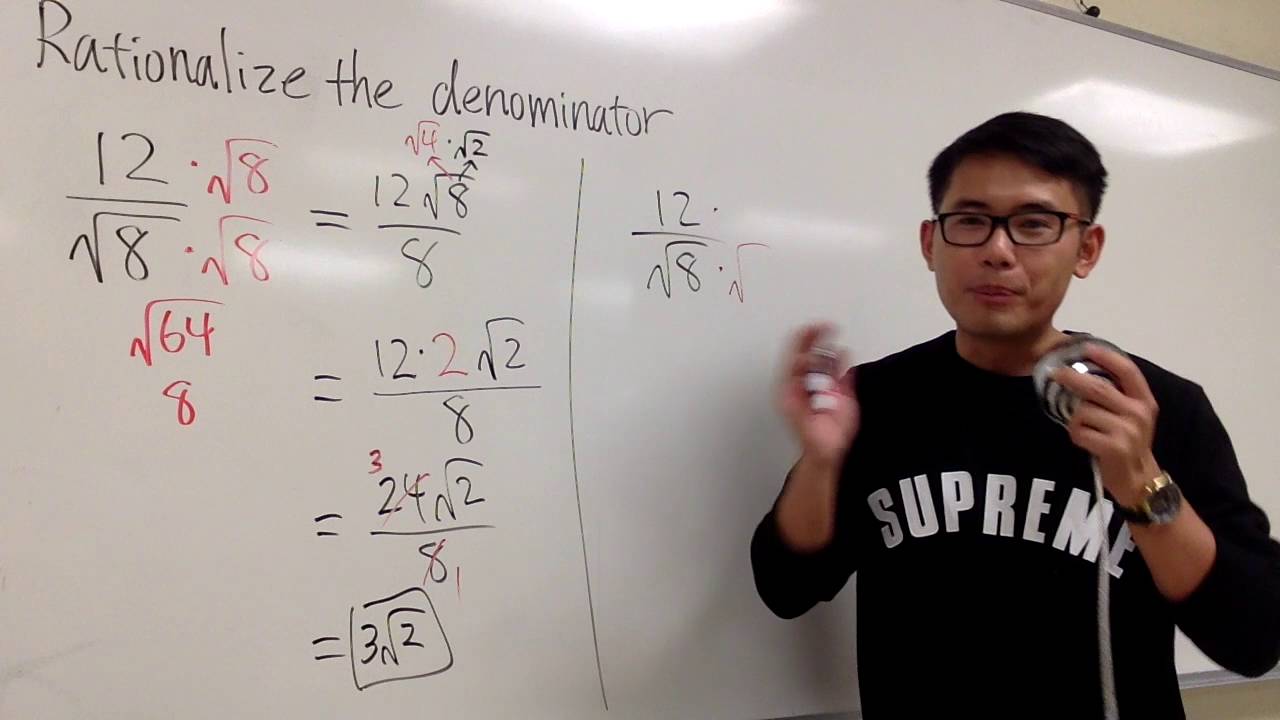 Q14 Rationalize the denominator with square root - YouTube