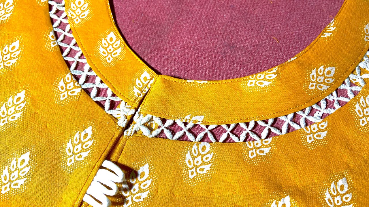 Latest gala design cutting and stitching/galy ka design/round neck with ...