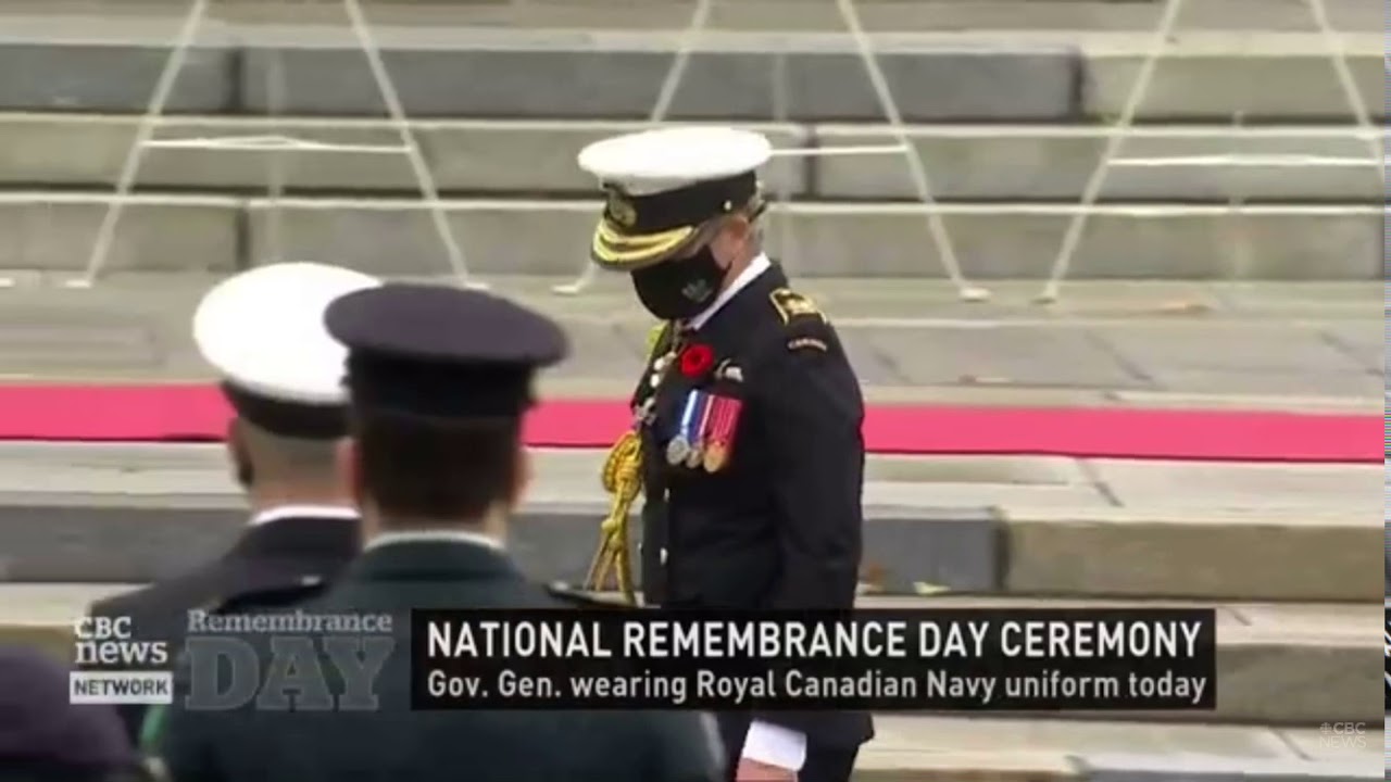 Vice Regal Salute - Remembrance Day Canada 2020 - YouTube
