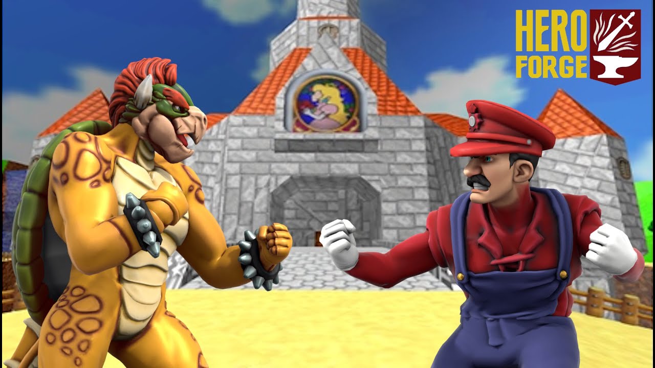 HERO FORGE : BOWSER AND MARIO CREATION - YouTube
