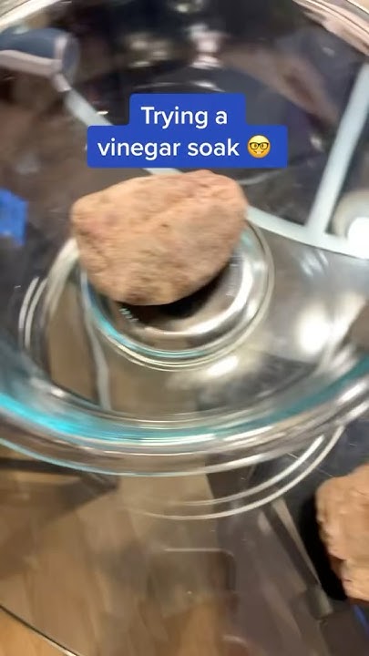 Cleaning rocks with vinegar experiment 🤓 (3/11/23) #vinegarsoak # ...