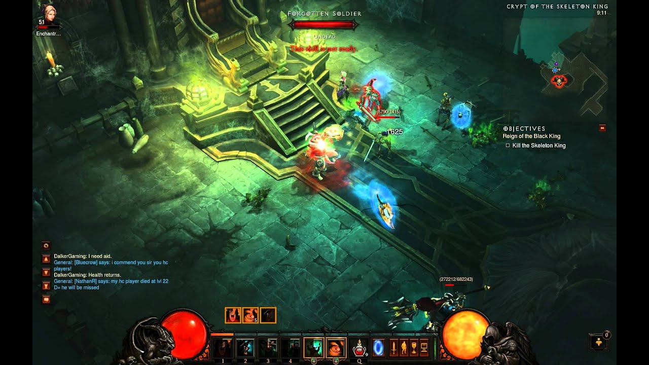 DIABLO III. The Skeleton King. Act I First boss, Hell difficulty. Solo ...