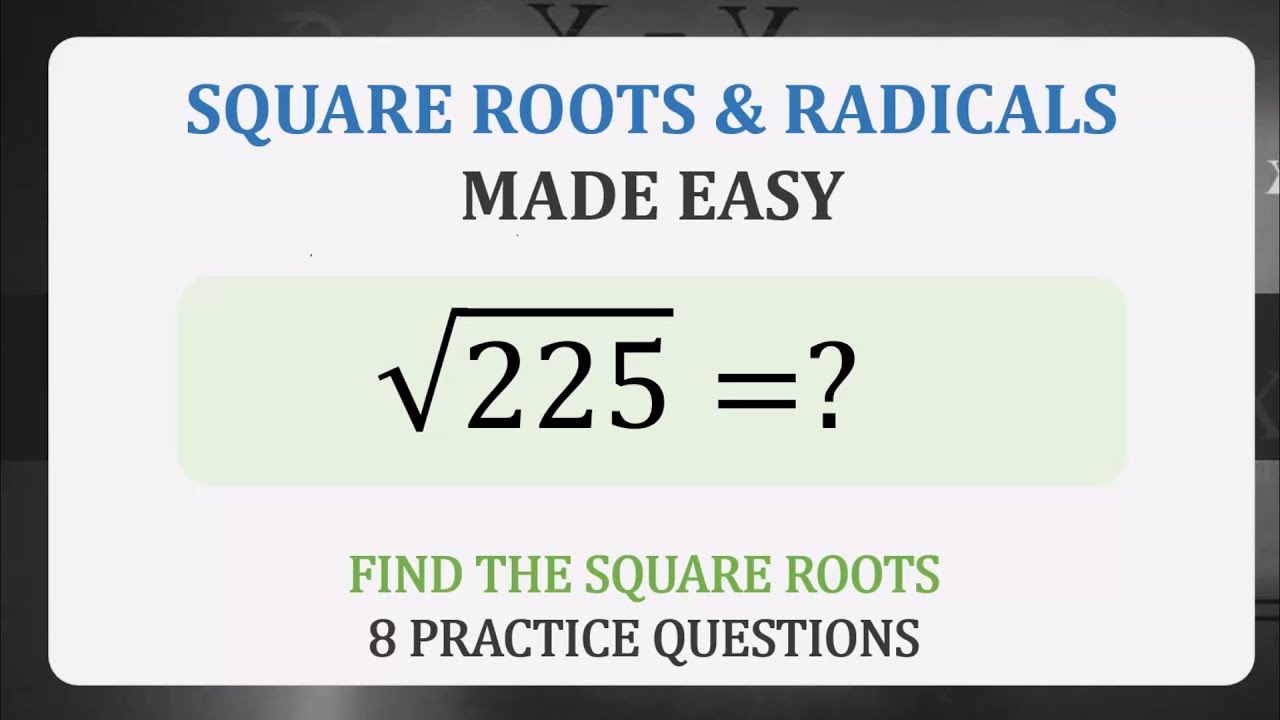 Find Square Roots the easy way!! Practice 8 questions - YouTube