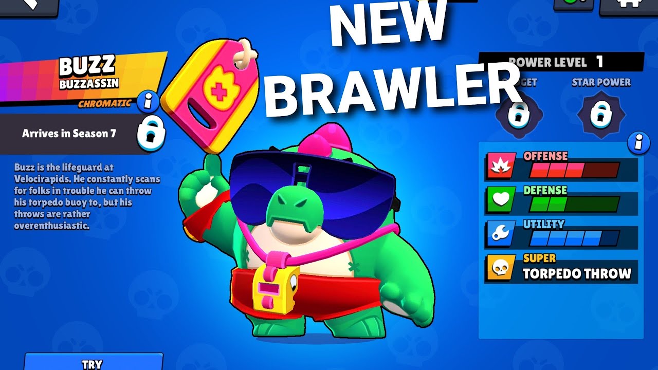Brawl Stars - Buzz (Review) New Chromatic Brawler (Season 7) - YouTube