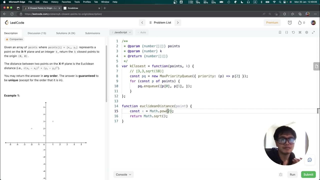 LC in JS: 973. K Closest Points to Origin [Top K Elements] - YouTube