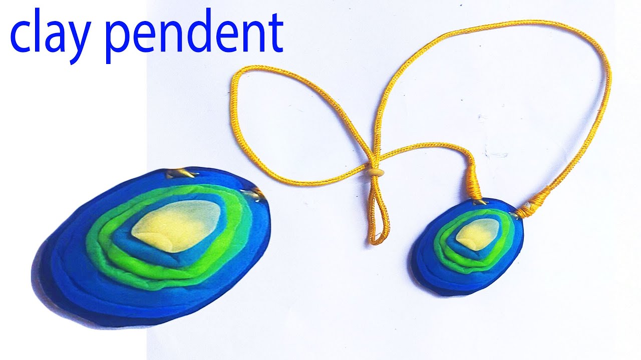 clay pendent | clay locket | diy jwellery - YouTube