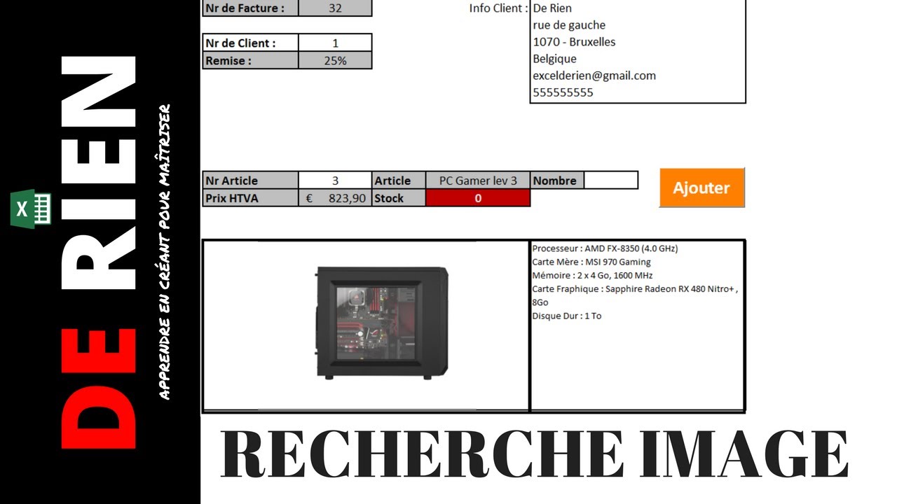 #4 Gestion d'entreprise fiche de produit avec recherche d'image ...