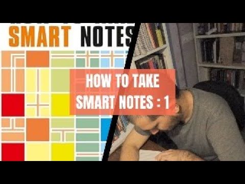 How To Take Smart Notes : 1 - YouTube