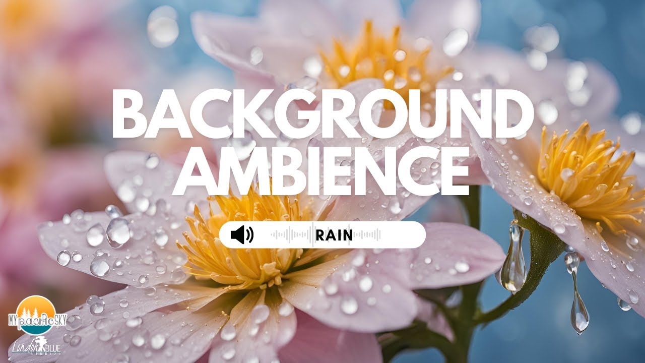 Gentle Spring Rain on Baby Pink Flowers 🌸 | Relaxing Nature Sounds for ...