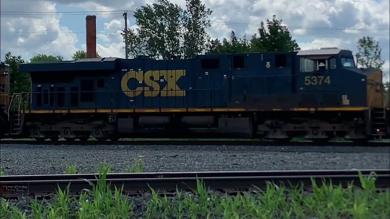 Csx train with an Sd70ac take the wye at deshler ohio 8/10/24 - YouTube