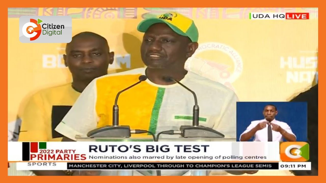 DP William Ruto addresses the press on UDA nominations - YouTube