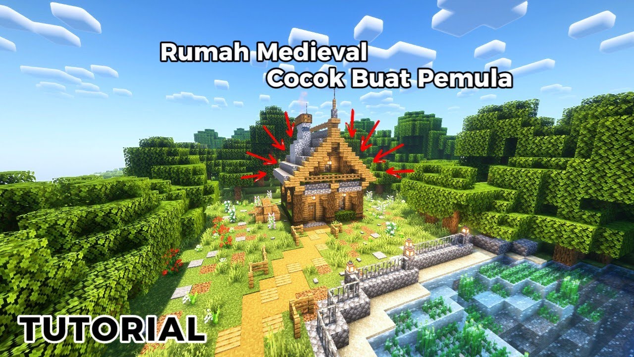 Tutorial Build : Minecraft medieval house - YouTube
