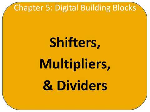 DDCA Ch5 - Part 8: Shifters, Multipliers, & Dividers - YouTube
