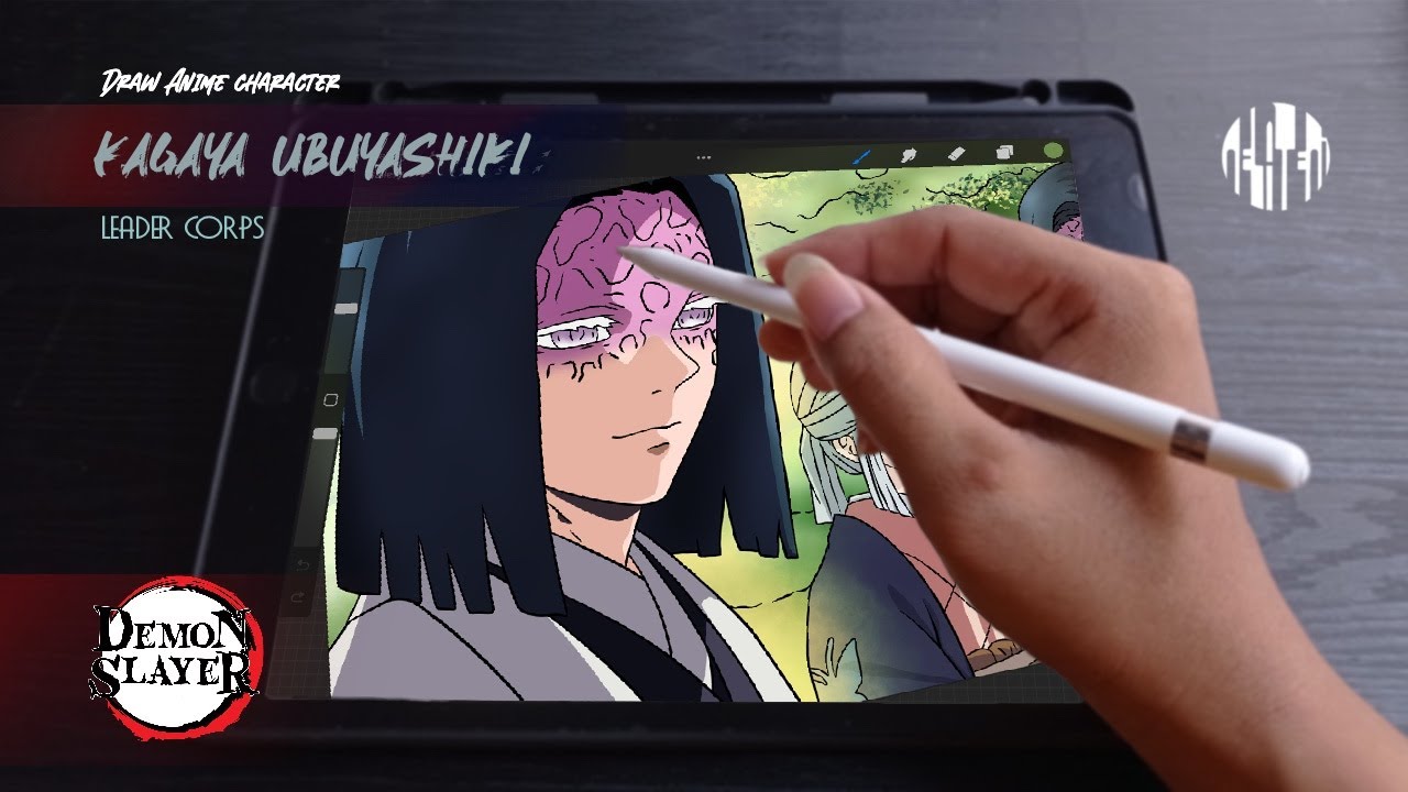 Draw Anime Serial Kimetsu No Yaiba, Character Leader Corps Kagaya ...