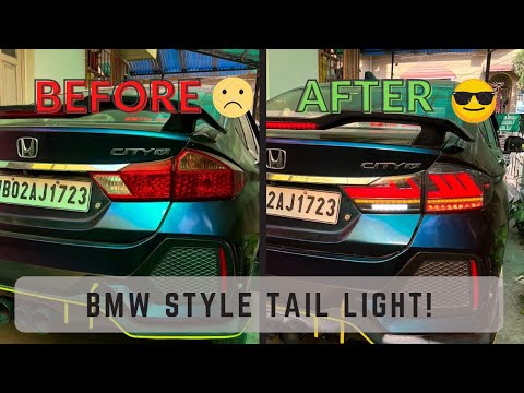 Installing BMW Inspired Tail Lights on Honda City #modification - YouTube
