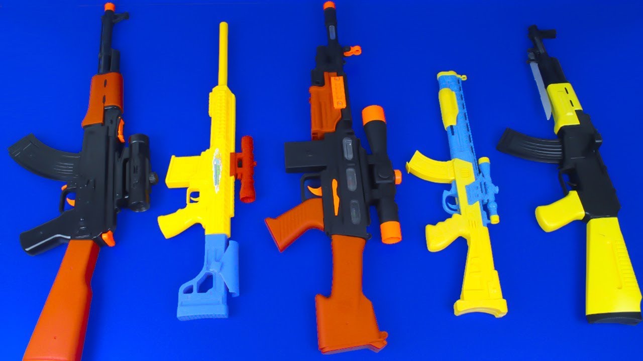 My Massive Gun Toys Arsenal | Big Box Full of Realistic and Colorful ...