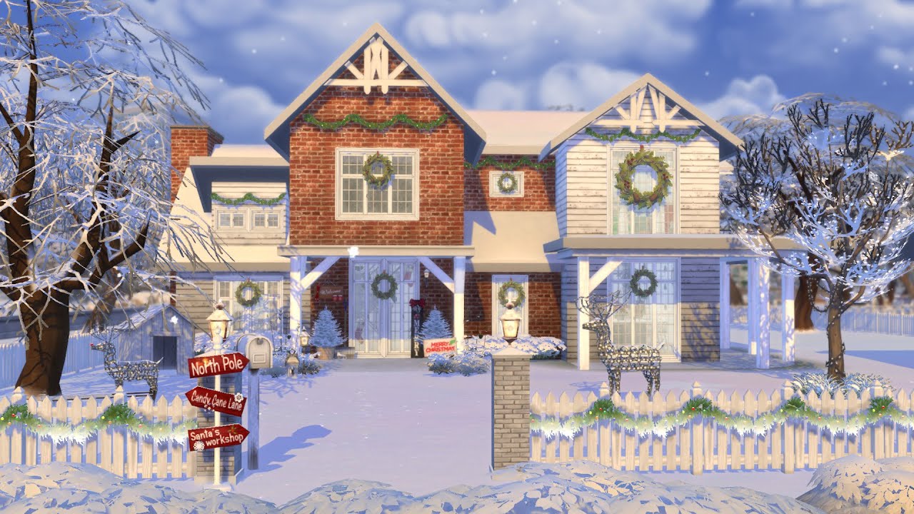 CHRISTMAS HOUSE | The Sims 4 | Speed Build - YouTube