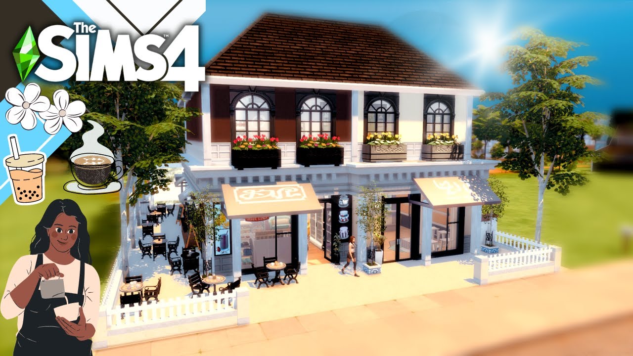 The Sims 4 | Café, Boba & Spa - Speed Build W/Voice Over (No CC) - YouTube