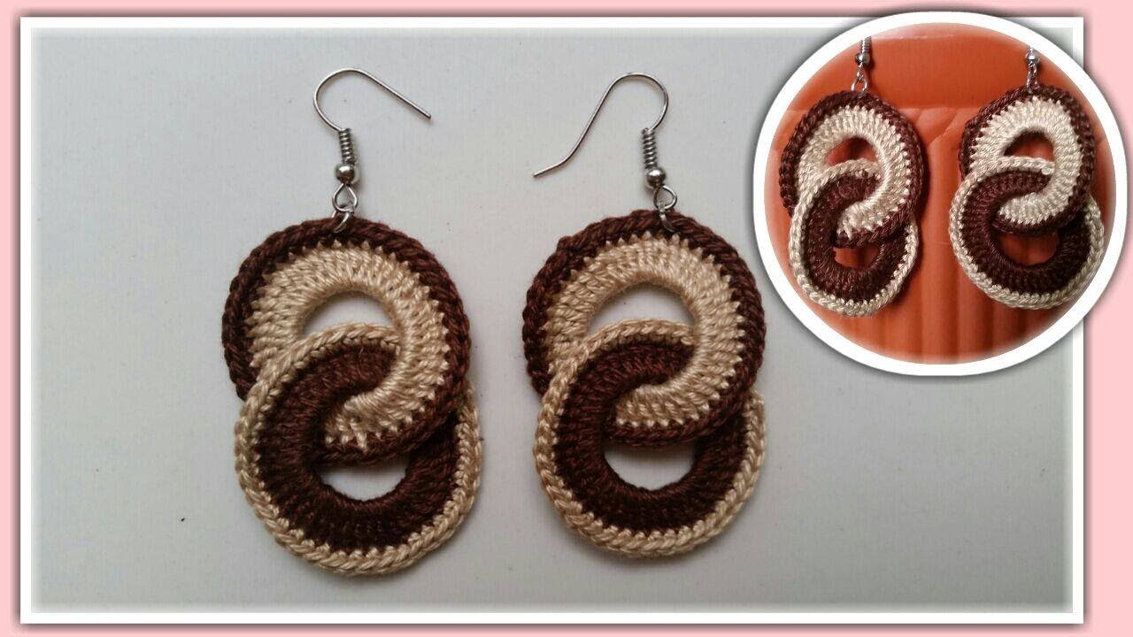 Crochet Earrings | DIY Interlock Circle - YouTube