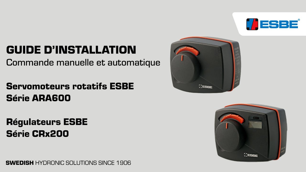 Commande manuelle et automatique – Servomoteurs ESBE (ARA) et ...