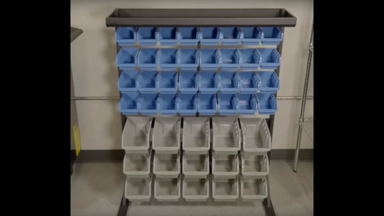 Strongway 47-Bin Bulk Bin Storage Rack - YouTube