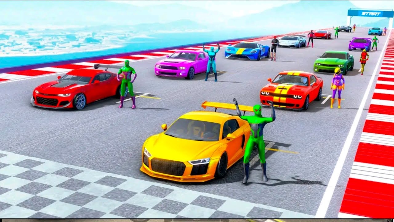 The racing car quickly defeated his opponent - YouTube
