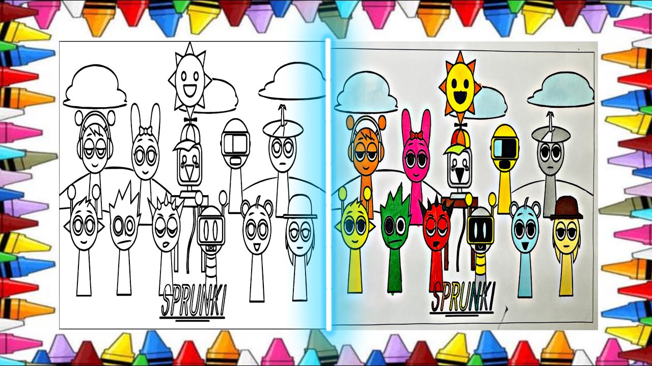 Top Coloring Expert SPRUNKI Reveals Best New Coloring Pages #drawing # ...