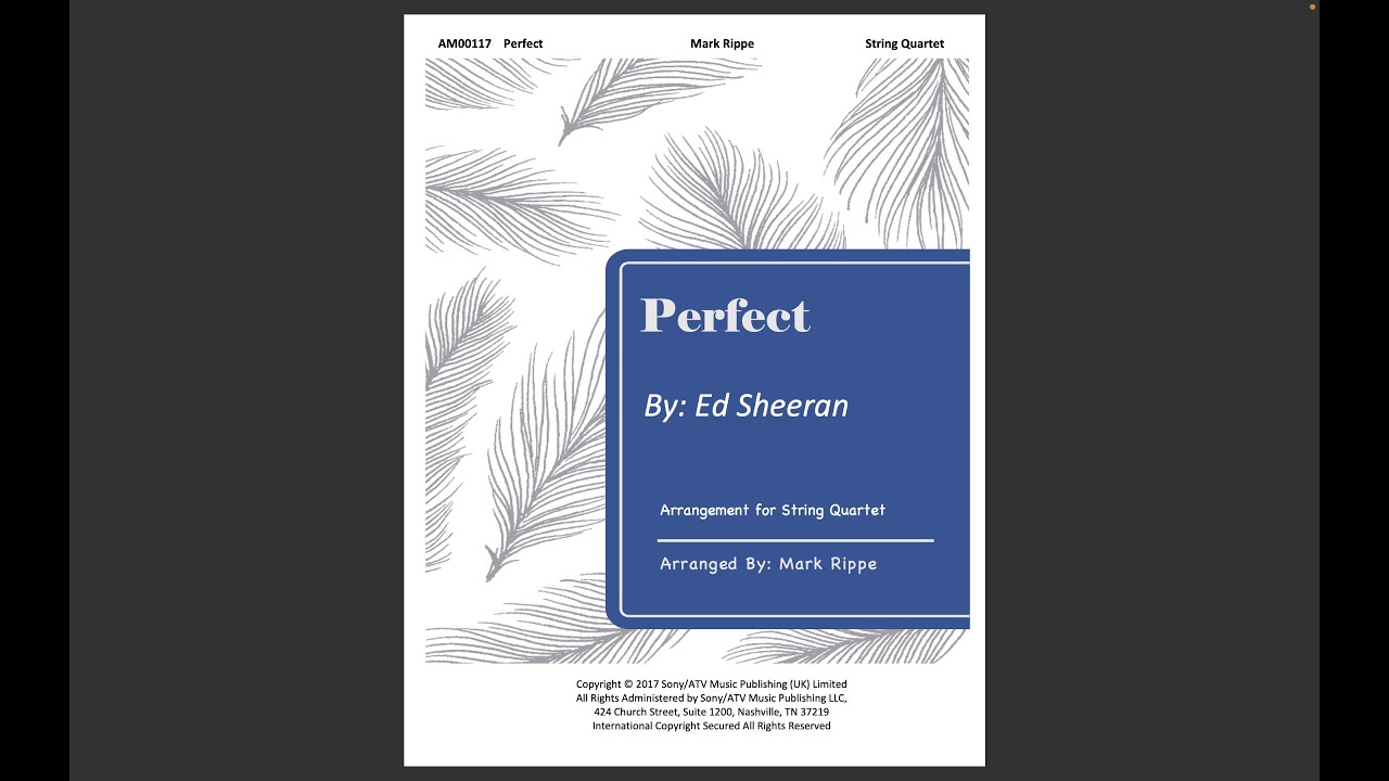 Perfect (String Quartet Arrangement) - YouTube