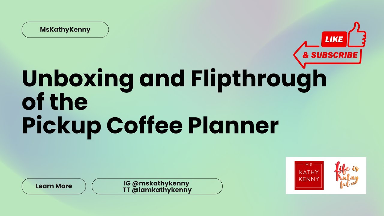 Unboxing and Flipthrough of the Pickup Coffee Planner - YouTube