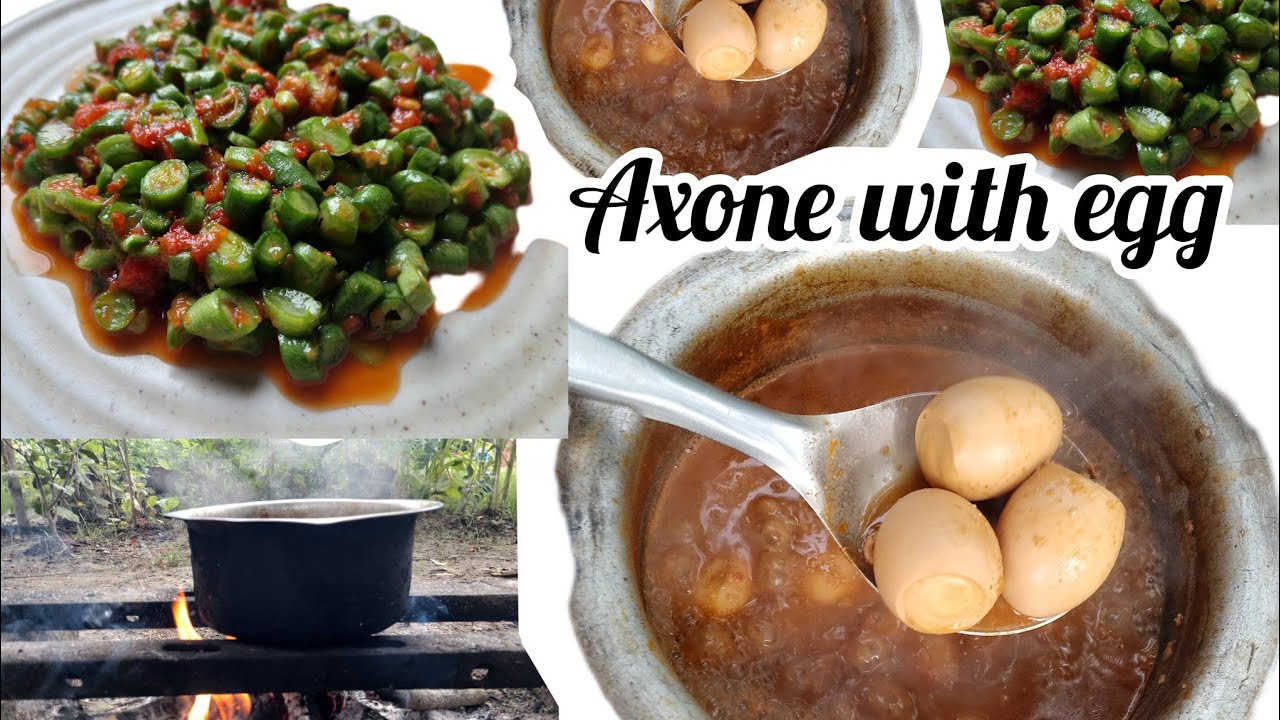 Egg with Axone sumi Naga curry/Yardlong beans chutney - YouTube