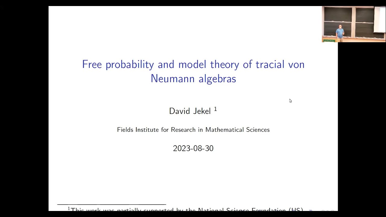 Free probability and model theory of tracial von Neumann algebras - YouTube