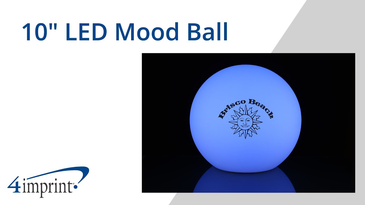 Customized 10" LED Mood Ball – Promotional Living at 4imprint - YouTube