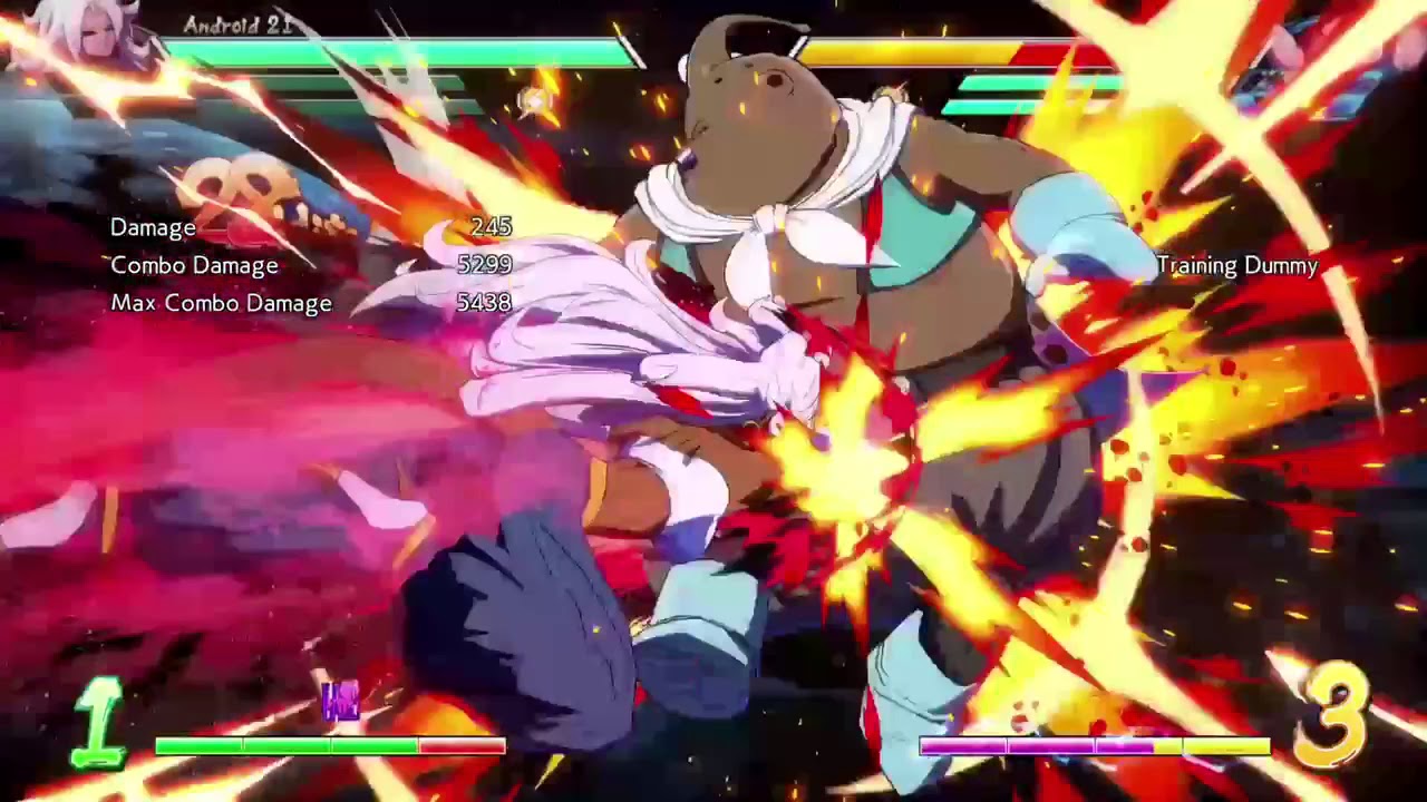 DBFZ - A21 Blue Goku Ssj Goku Synergy Combos - YouTube