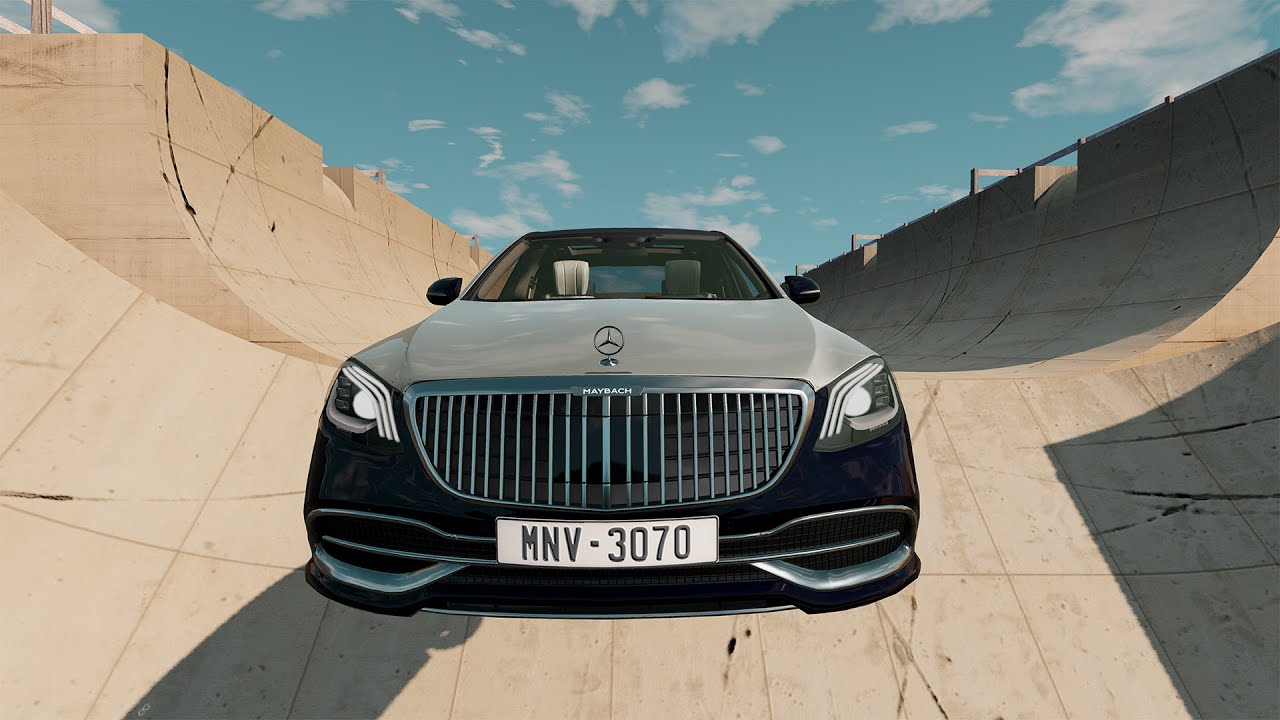 Mercedes-Benz S Class W222 MAYBAH vs MEGA RAMP JUMP - YouTube