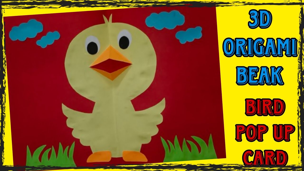 Bird Pop Up Card Bird Beak Activity Duck Paper Craft Origami Beak Bird Pop Up Card Bird Beak Activity Duck Paper Craft Origami Beak