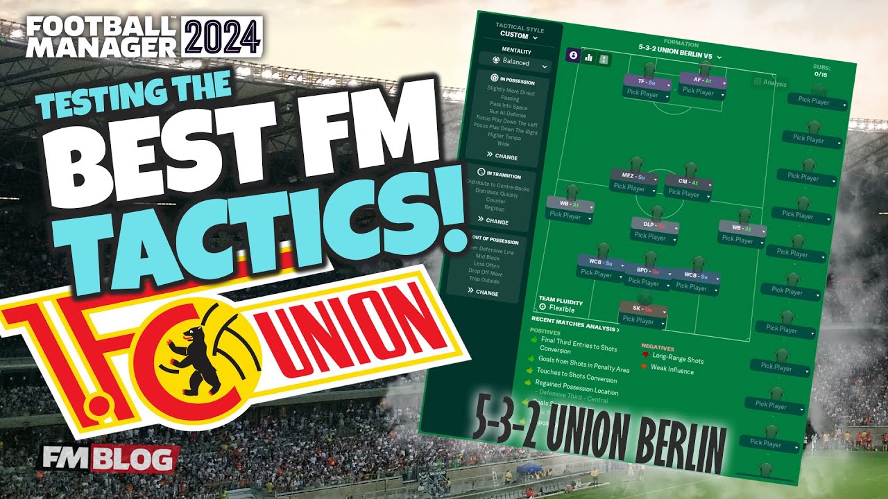 Testing The Best FM24 Tactics - 5-3-2 Union Berlin V5 | The Best ...