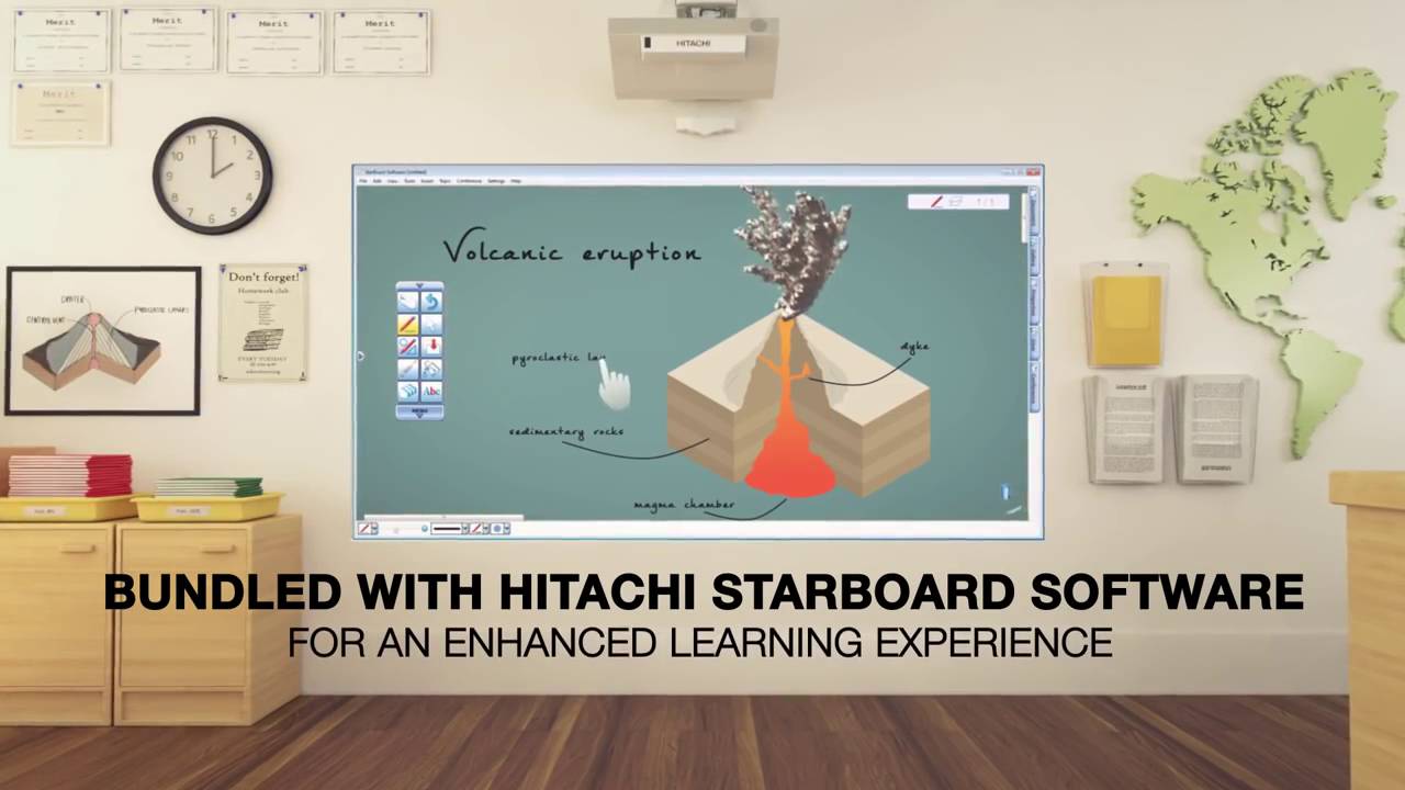 Hitachi Ultra Short Throw Interactive Projector CP TW2503 and CP TW3003 ...