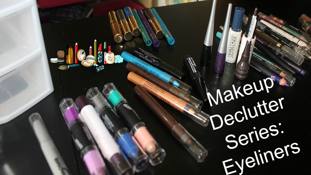 Makeup Declutter Series: Eyeliners - YouTube