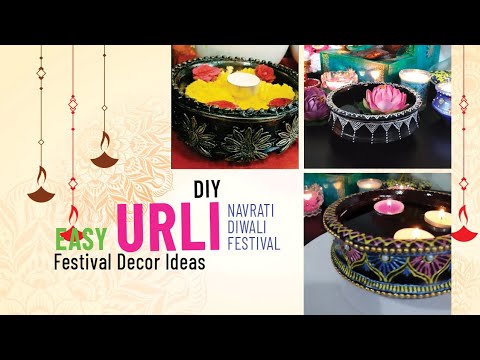 Easy Urli Decoration Ideas | DIY URLI |Easy Navrati-Diwali Festival ...