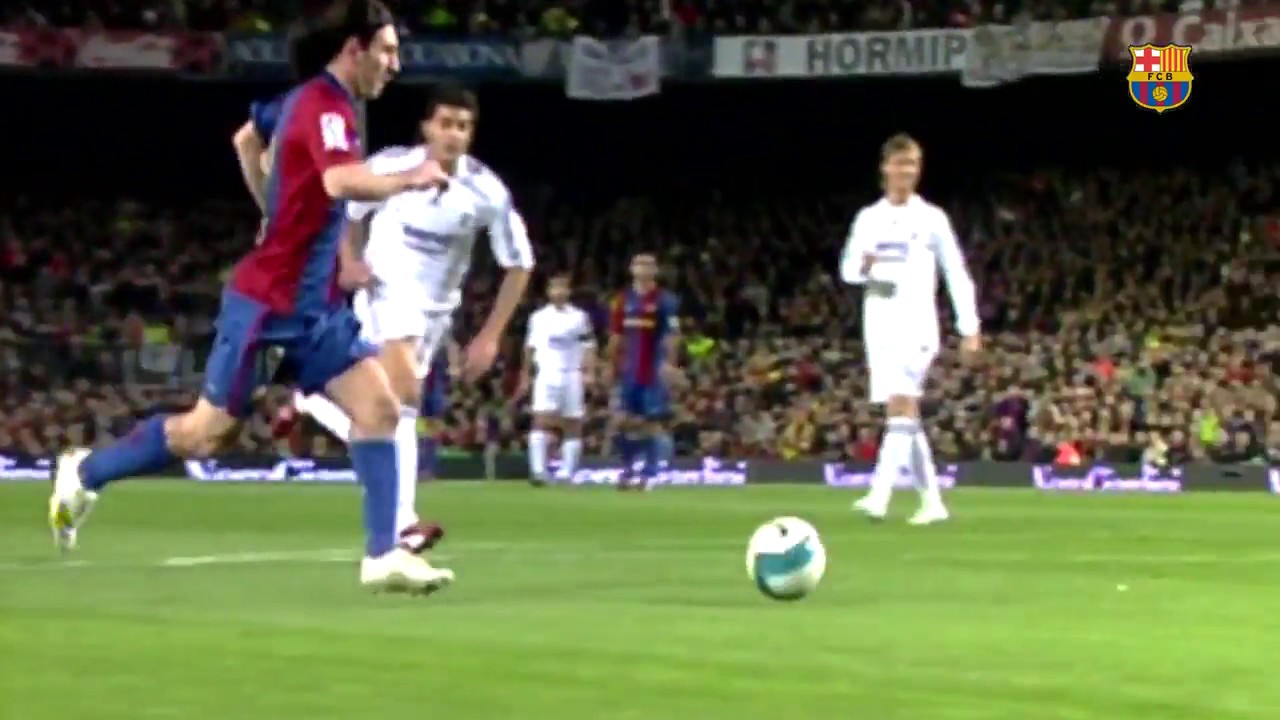 Messi's first hattrick goal. 11-03-2007 vs Real madrid - YouTube