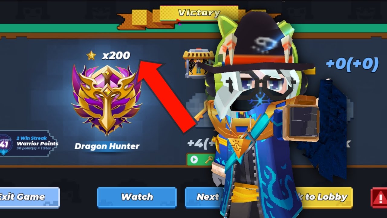 reaching 200 🌟 Star in bedwars rank mode in blockman go adventures ...