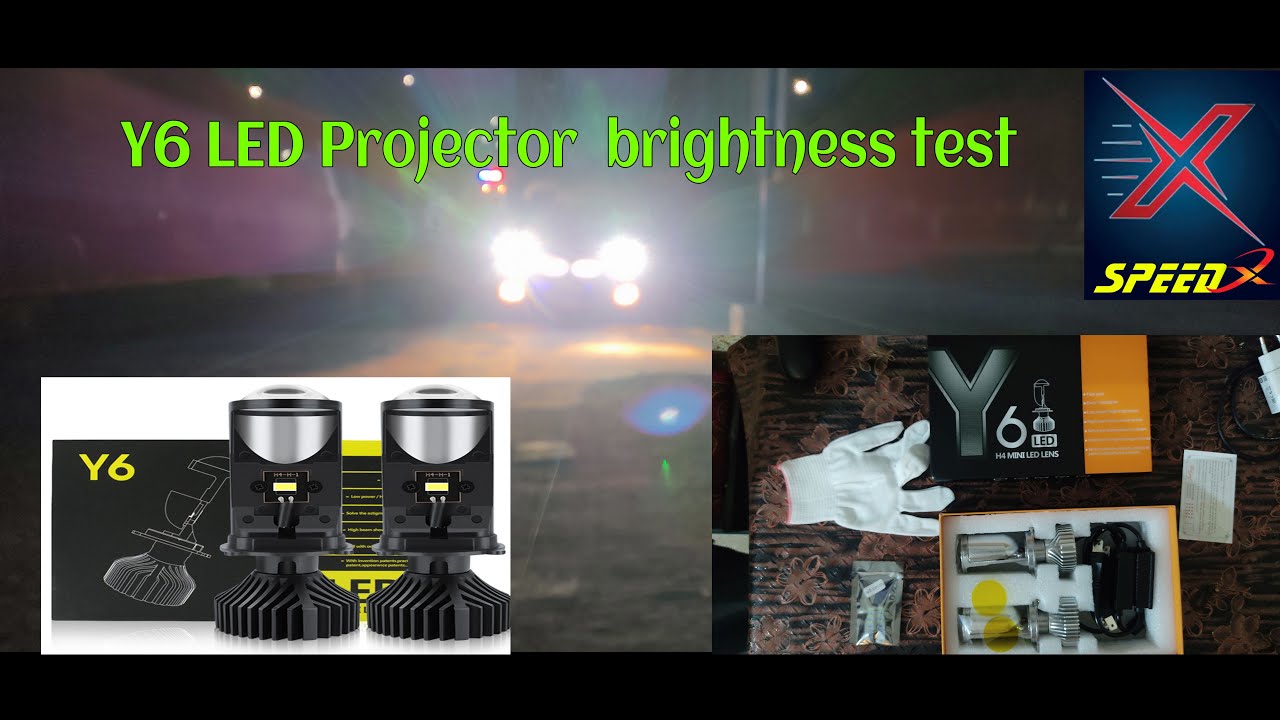 Y6 H4 mini led projector brightness test - YouTube