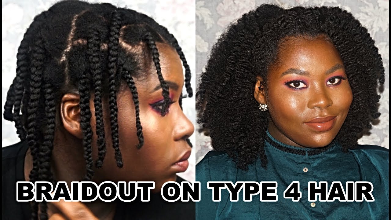 UPDATED BRAID OUT TUTORIAL, SORT OF? 4C, 4B THICK HAIR | Bubs Bee - YouTube