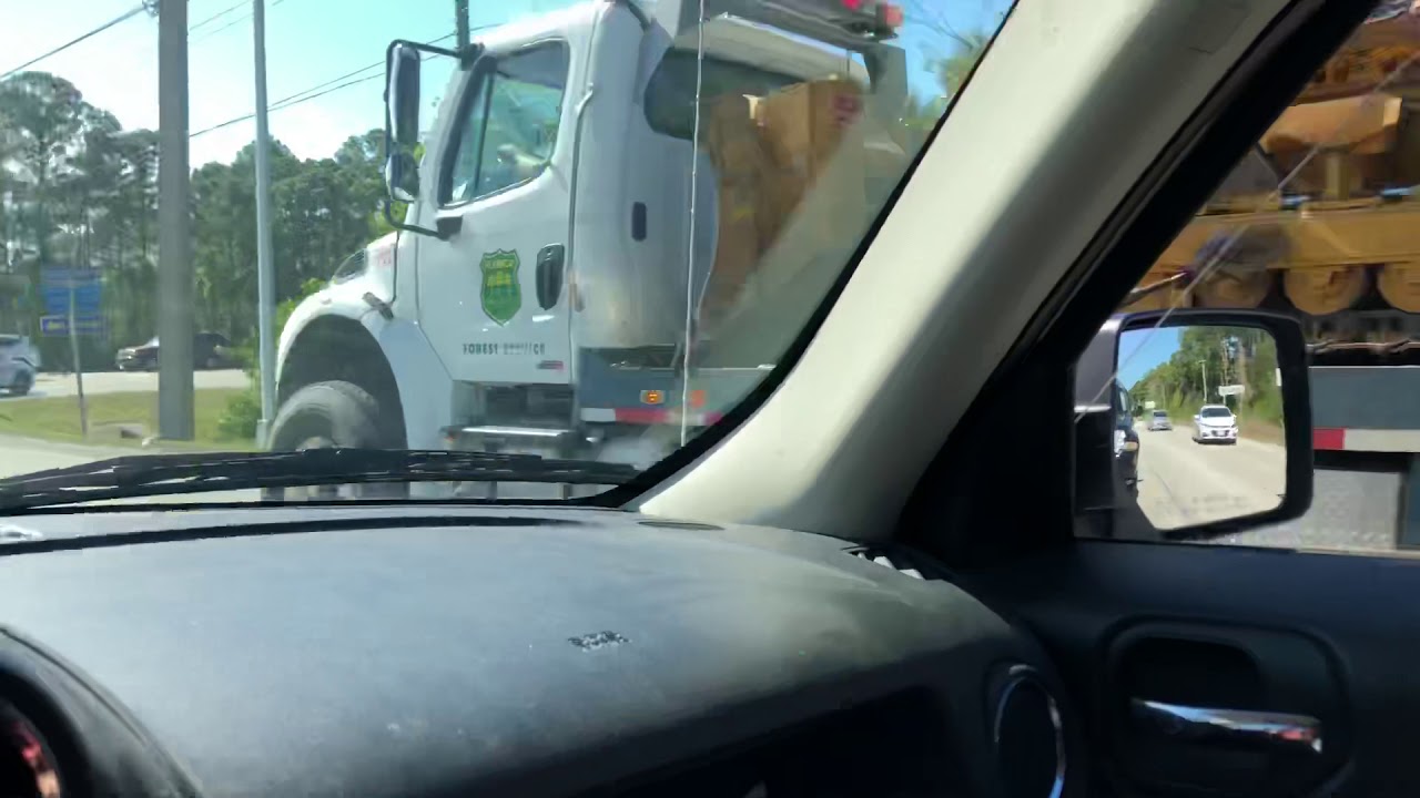 RARE: Florida Forest Service Dozer Unit 10-31 Responding Emergency ...