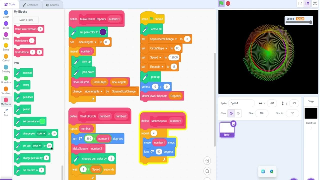 Create a circle loop effect program in scratch 3 | Simple circle loop ...