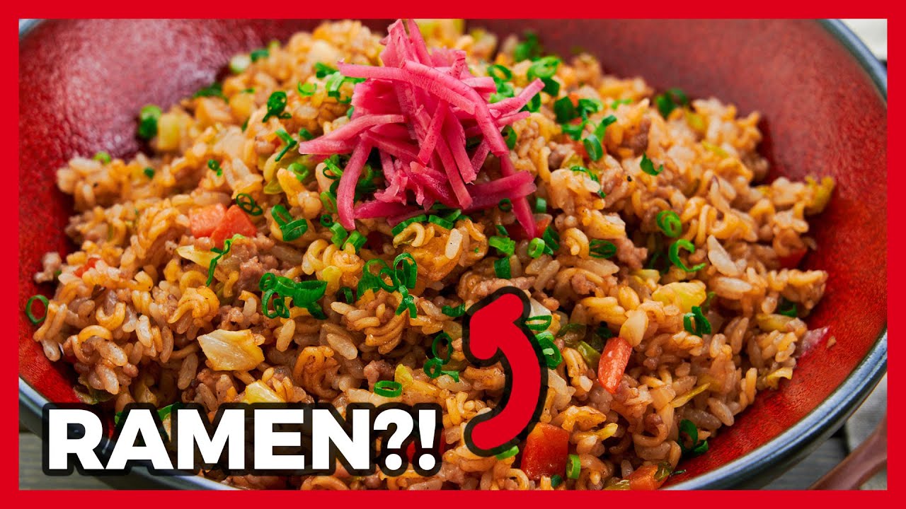 Ramen Fried Rice Recipe - Sobameshi - YouTube